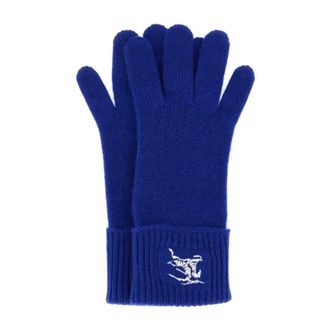 Burberry Gestickte Strickhandschuhe - - Accessories - Damen - Blau - ONE SIZE