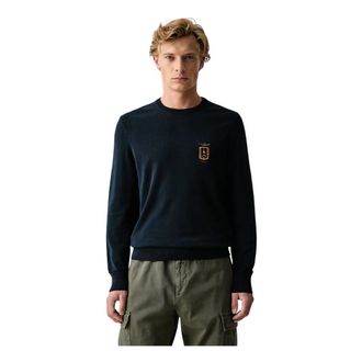 Aeronautica Crewneck-Pullover - - Knitwear - Herren - Blau - L