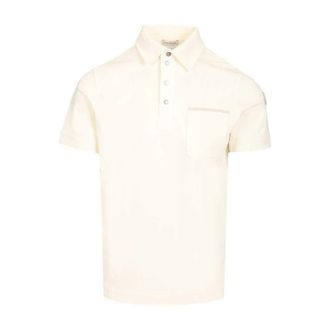 Moncler Kurz&auml;rmeliges Poloshirt - - Tops - Herren - Wei&szlig; - M