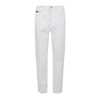 Dolce & Gabbana Denim Jeans mit Logo-Detail - - Jeans - Damen - Wei&szlig; - M