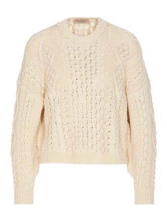 Twinset Pull Col Rond - Beige
