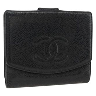 Chanel Portefeuille Bifold Pre-owned - Femme - Pre-owned - Noir - Taille: ONE Size