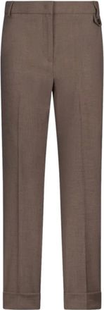 Liu Jo Femme, Pantalons, Brun, Taille: 36 FR Pantalon droit en tissu m&eacute;lang&eacute;