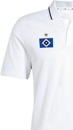 adidas Performance T-Shirt adidas Performance Hamburger SV Polo Wei&szlig; Polyester