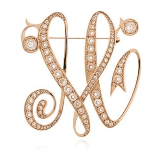 Max Mara Femme, Accessoires, Jaune, Taille: ONE Size Broche avec cristaux scintillants