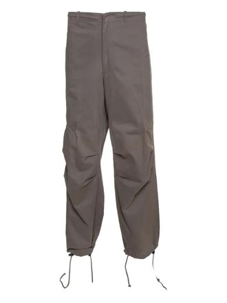 Emporio Armani pantalon à liens de resserrage - Gris