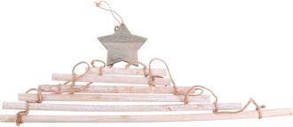 Milisten Weihnachtsbaum Leiter mit Stern Holzleiter zum H&auml;ngen Tannenbaum Christbaum f&uuml;r Weihnachten Wanddeko Weihnachtsschmuck Christbaumschmuck Tannenbaumanh