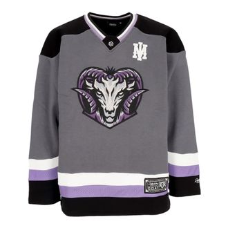 Dolly Noire Goat Hockey Crewneck - - Sweatshirts & Hoodies - Herren - Grau - L