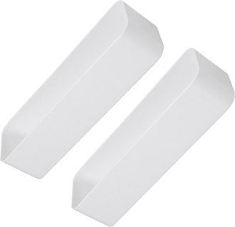 NUOBESTY 2 St&uuml;ck Wandmontiertes Lochfreies ABS Lagerregal Wei&szlig; Langer Stil Aufbewahrungsbox f&uuml;r K&uuml;che Badezimmer Praktische Wandaufbewahrung zur Platzsparenden