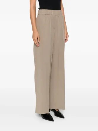 PESERICO Womens Elastic-Waist Wide-Leg Trousers Aw25 W