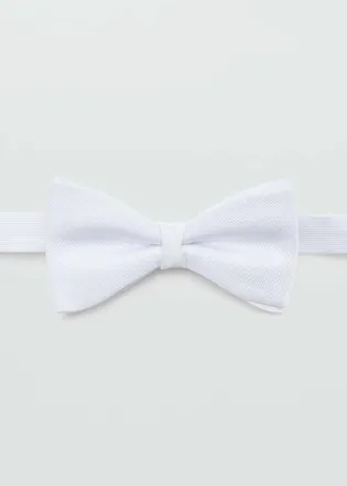 Mango Naud papillon en soie micro-structure blanc - Homme - Taille unique - MANGO MAN