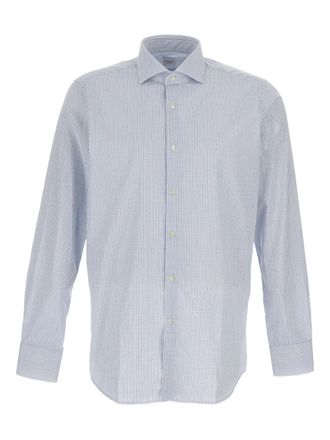 Bagutta chemise boutonnée à rayures - Bleu