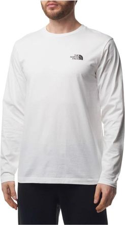 The North Face Homme, Sport, Blanc, Taille: XL T-shirt Manches Longues Avec Logo
