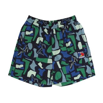 Puma Bedruckte wasserabweisende Shorts Mineral Blue - - Shorts - Herren - Mehrfarbig - M