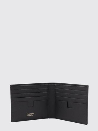 Tom Ford Portefeuille &agrave; deux volets en cuir de veau grain&eacute; avec logo monogramme