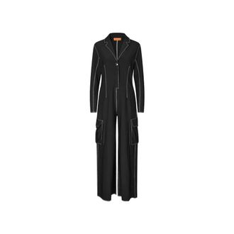 Stine Goya Schicker Jersey Jumpsuit mit V-Ausschnitt - - Jumpsuits & Playsuits - Damen - Schwarzk - XS