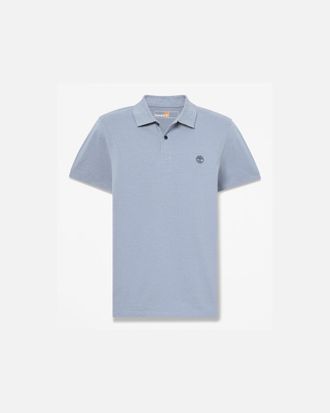 Timberland Millers River Kurzarm-Polohemd aus Stretchmaterial f&uuml;r Herren in Blau, Herren, Blau, Gr&ouml;&szlig;e