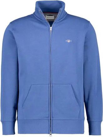 GANT Herren Sweatjacke blau Baumwolle unifarben