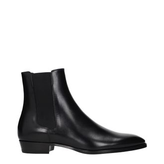 Celine C&eacute;line Hommess Bottes Cuir Noir