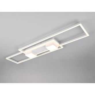 Trio Leuchten Led Deckenleuchte albany Wei&szlig; mit Fernbedienung dimmbar, Breite 100cm