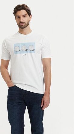 HUGO BOSS T-Shirt Ts Terrace Photo 50559353 Wei&szlig; Relaxed Fit