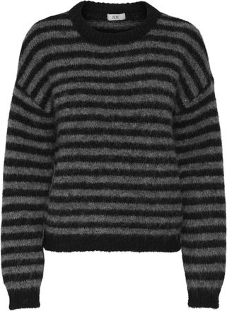 Jacqueline de Yong JdY Damen Jdyzoey Life L/S On Dropshould Pull KNT, Black, S