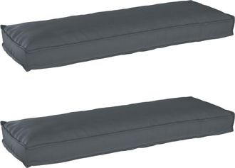 vidaXL Set de coussins de palette 2 pcs Anthracite 120 x 40 x 8 cm Vidaxl