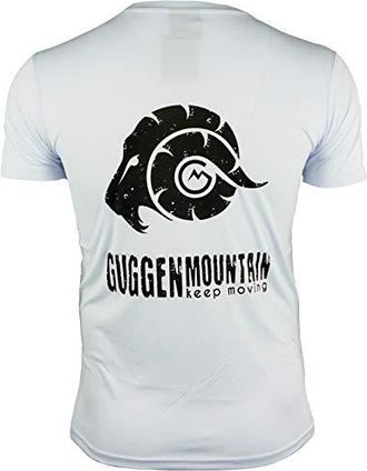 Guggen Mountain Chemise Fonctionnelle pour Hommes sous-Vêtements T-Shirt De Plein Air Sportives Séchage Rapide Manches Courtes Perméable À Lair Blanc M