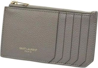 Saint Laurent Porte-monnaie Pre-owned - Femme - Pre-owned - Gris - Taille: ONE Size