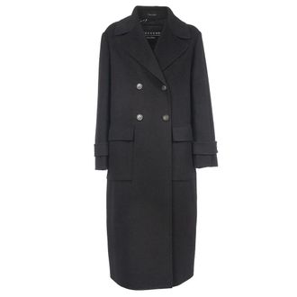 Max Mara Woll Trenchcoat mit gestepptem R&uuml;cken - - Coats - Damen - Schwarzk - S