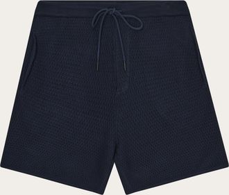 Knowledge Cotton Apparel Herren vegan Knit Shorts Loose Night Sky Navy