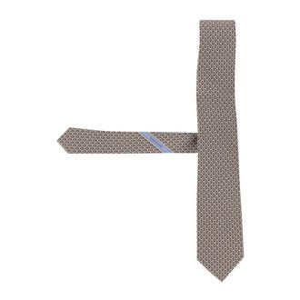 Ferragamo Seidenkrawatte mit gemustertem Design - - Accessories - Herren - Braun - ONE SIZE