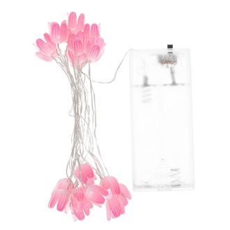 BESTONZON Zeichenfolge Tulpen-Lichterketten Geburtstagsfeier Licht H&auml;ngende Lichter mit Rosenbl&uuml;ten Weihnachtsgirlande Hochzeit Kranz k&uuml;nstliche Lampe aus Kupfe