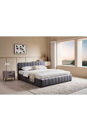 Boxxx Polsterbett, Grau, Holz, Pappel, massiv, 180x200 cm, Stoffauswahl, in verschiedenen Gr&ouml;&szlig;en erh&auml;ltlich, Schlafzimmer, Betten, Polsterbetten