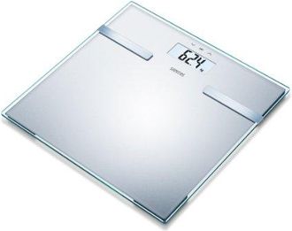Beurer Sanitas SBF 14 Glas-Diagnosewaage, 30 x 30 x 2.3 cm, silber