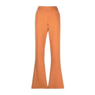 Forte_Forte Stretch Cady Crepe Hose mit niedrigem Bund - - Trousers - Damen - Orange - M