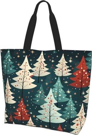 Generic Sapin De No&euml;l Rouge Sac Cabas L&eacute;ger Sacs Grand Sac A Main Femmes Pour Travail Quotidienne Plage