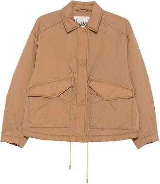 Herno Femme, Vestes, Brun, Taille: 38 FR Veste matelass&eacute;e &agrave; poches &agrave; rabat