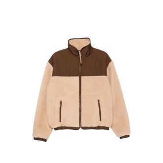 Ami Fleece-texture Panelled Jacket
