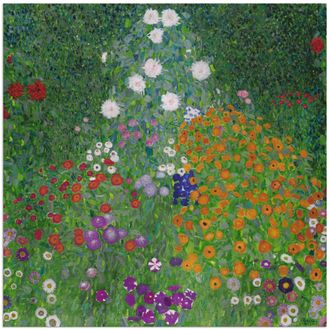 Artland ARTland Wanddeko Wandbild Alu Verbundplatte für Innen & Outdoor Bild Garten Pflanzen Blumen Farbe Frühling Bauerngarten 1905-07 Garten Kunst Antik Jug