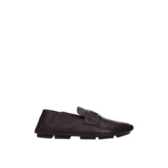 Dolce & Gabbana Homme, Chaussures, Brun, Taille: 42 1/2 EU Mocassins Slip-On en Cuir