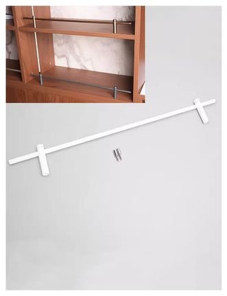 Generic Gondelregal-Vorderdrahtzaun-Leitschiene, stabile Regalschienen-Schutzstange mit Fallschutz, for Schuhregale/B&uuml;cherregale/Eingangsbereiche/Einzelhandel