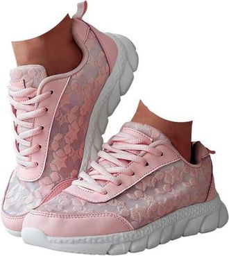 Generic Chaussures de marche respirantes pour femme - Chaussures de sport décontractées et antidérapantes en maille avec mousse à mémoire de forme - Léger - S