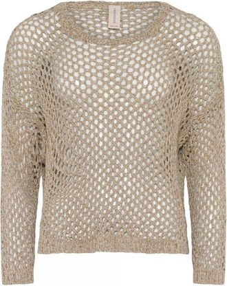 Skovhuus Femme, Pulls, Beige, Taille: 40 FR Tricot à col rond