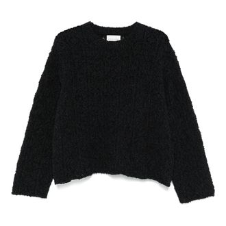 Loulou Studio Pullover mit Lochmuster - - Knitwear - Damen - Schwarzk - S