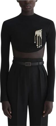 MUGLER Femme, Tops, Noir, Taille: 36 FR TOP