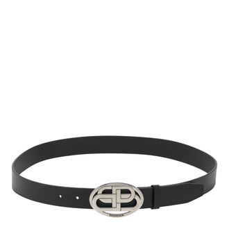 Balenciaga Oval BB G&uuml;rtel 35Mm - - Accessories - Herren - Schwarzk - 95 CM