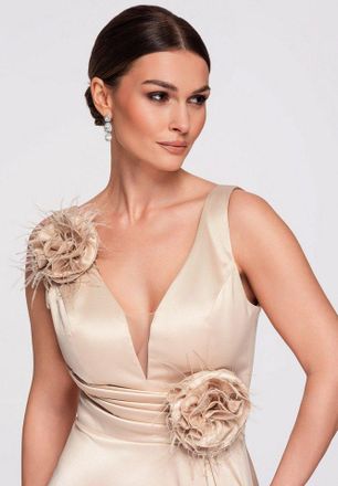 Ombre Abendkleid Maxi Abend- / Ballkleid mit ausgestelltem Rock