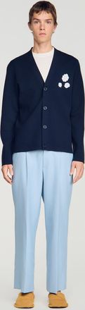 Sandro Cardigan en maille &agrave; fleur