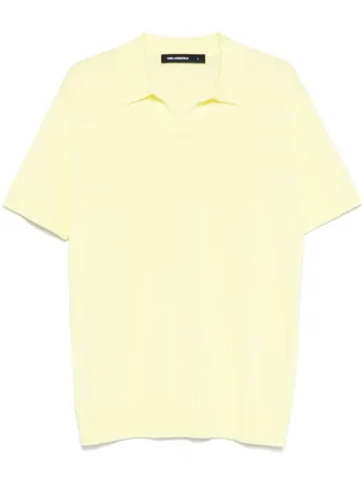 Karl Lagerfeld polo à logo brodé - Jaune